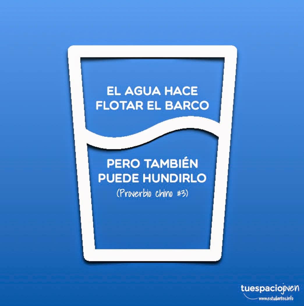 El agua hace flotar, pero también hunde - Frases y Citas Célebres