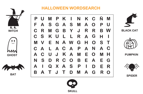 Sopa de letras de Halloween en inglés - Manualidades Sopa de letras de Halloween en inglés - Manualidades